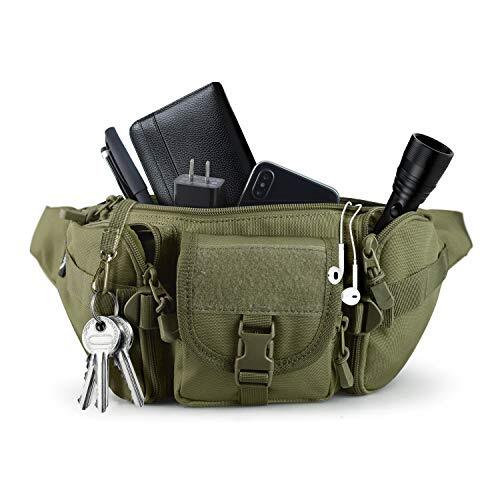 Tactical Fanny Pack Military Waist Bag Pack with USA Flag Patch Army ...