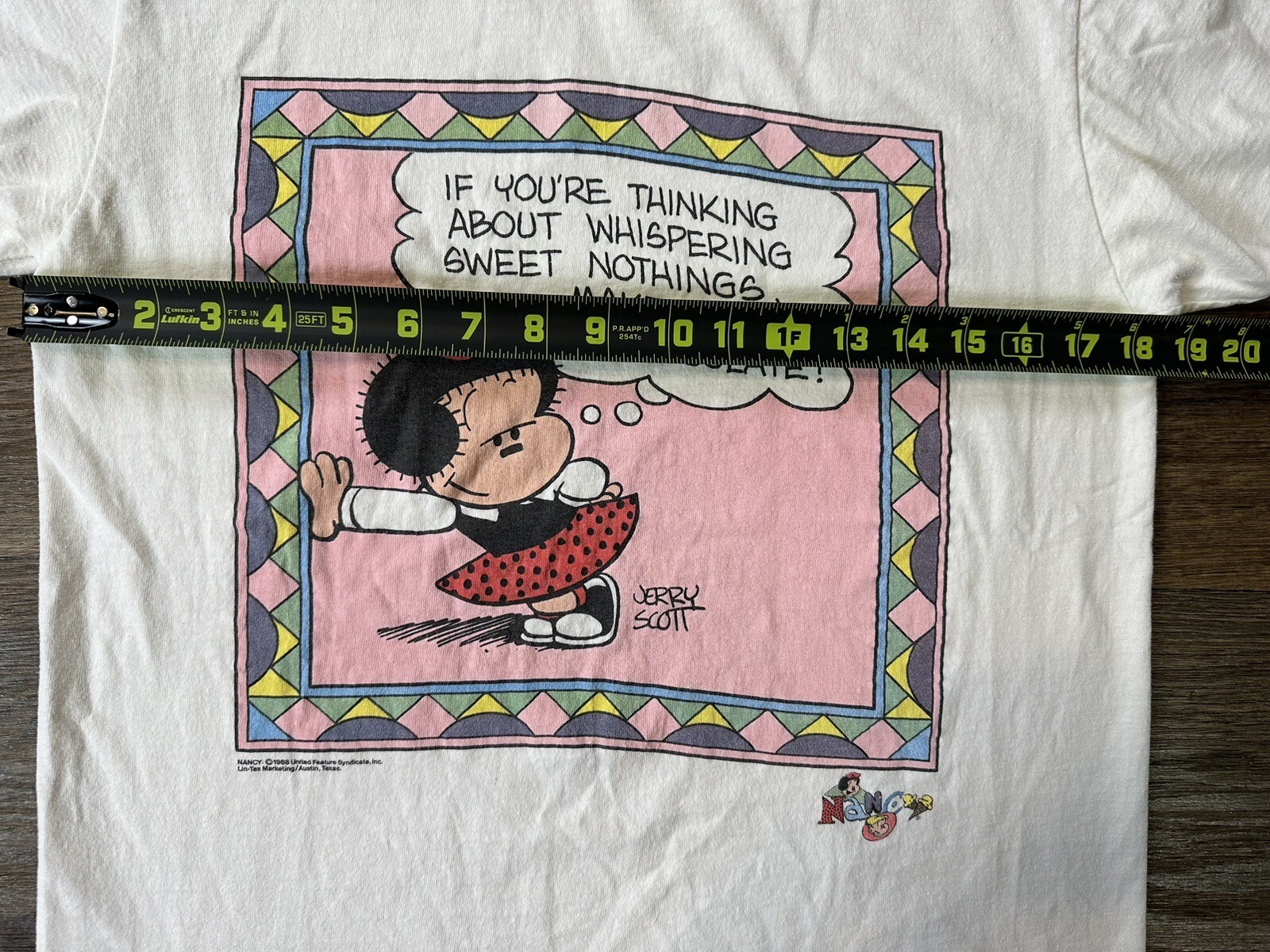 NANCY BY JERRY SCOTT COMIC STRIP WHITE GRAPHIC T-SHIR… - Gem