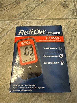 ReliOn Premier Blood Glucose Monitoring System, CLASSIC - BRAND NEW ...