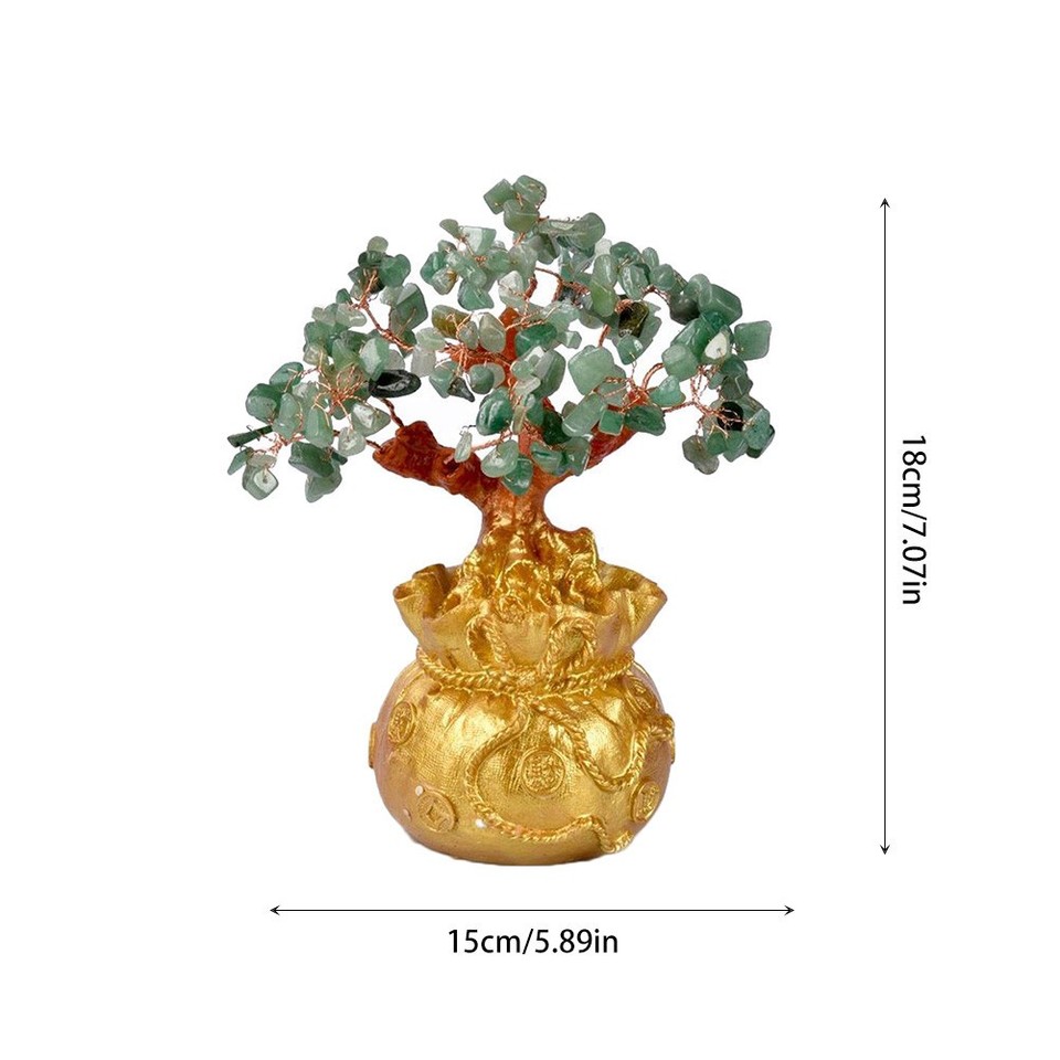 Artificial Money Tree Decoration Figurine Home Tabletop Decorations ...