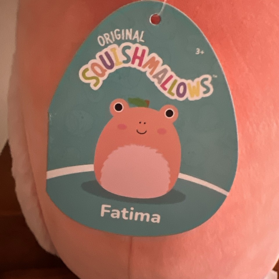 Squishmallow Fatima the Peach Frog 12 inch Plush NWT Rare Fuzzy Belly ...