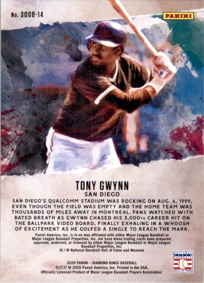 2020 Diamond Kings the 3000 Tony Gwynn San Diego Padres #3000-14 | eBay