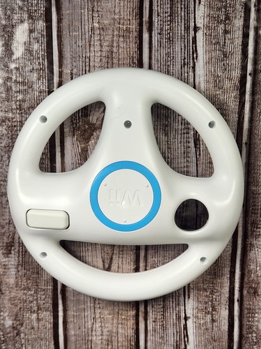 OEM GENUINE NINTENDO WHITE WII WII U MARIO KART STEERING RACING WHEEL ...