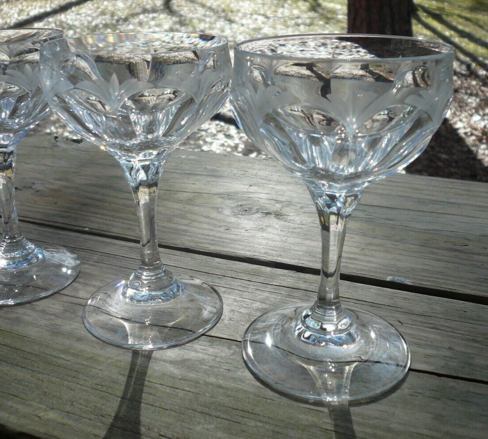 Peill & Putzler Crystal DIANA 4 Coupe Small Champagne Liquor Glasses ...