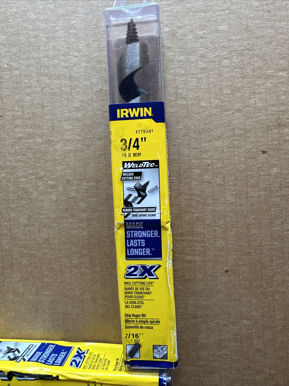 Ship IRWIN WeldTec 3/4" X 17" Ship Auger Wood Drill Bit - Extra ...