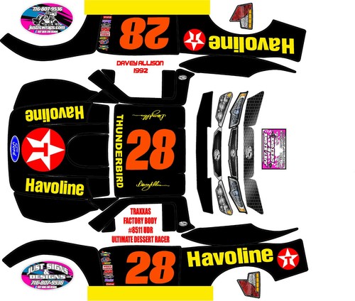 TRAXXAS UDR ULTIMATE DESERT RACER DAVEY ALLISON Theme wrap decals ...