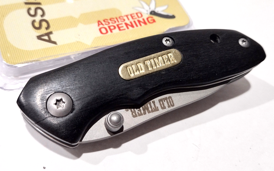Schrade Old Timer Spring Open Assisted Drop Point Folding Pocket Knife ...