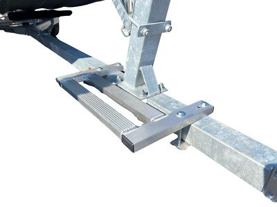 Heavy Duty Welded Aluminum Boat Trailer Step Adjustable Non Slip 10" Wide