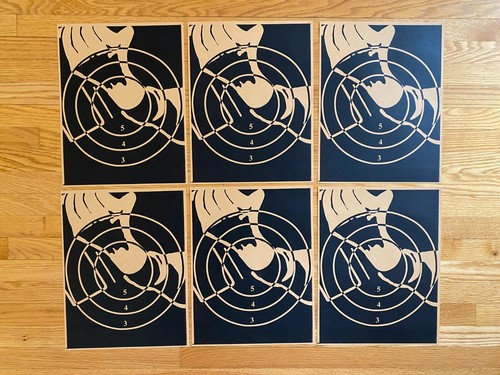 Lot of 6 Vintage Paper Shooting Targets Bullseye Person Robber Man Gun ...