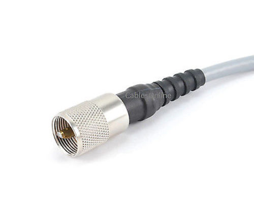 120ft RG-8/U Mini (RG8X) Coax UHF PL-259 Male/Male Grey Antenna Cable ...