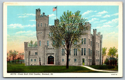Postcard IL Cook Hall Old Castle Normal Illinois Q11 | eBay