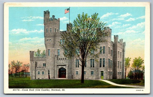 Postcard IL Cook Hall Old Castle Normal Illinois Q11 | eBay