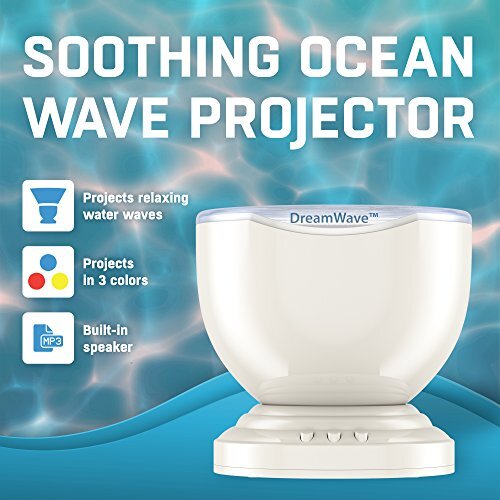 Soothing & Relaxing Ocean Wave Projector LED Night Light with Built-in ...