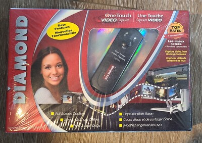 DIAMOND VC 500 One Touch Video Capture Edit Stream or Burn to DVD USB 2 ...