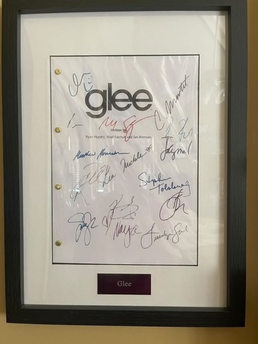 Original Glee Pilot Episode Script- Framed & Signed by Original Cast w ...