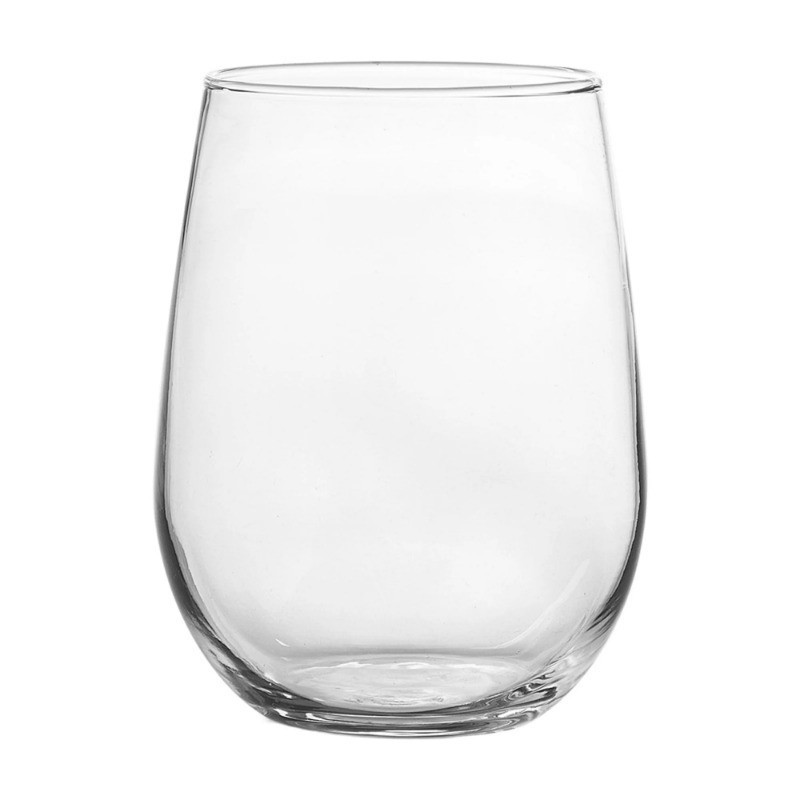 4 Pack 17oz Stemless Wine Glass Lead-free Clear Glass Construction ...