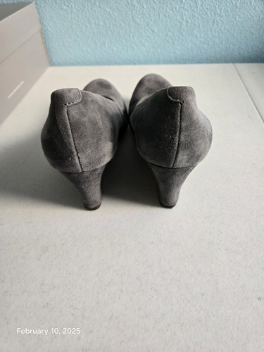 Vionic Camden Women's Gray Suede Slip On Wedge Heels size 7.5 M | eBay