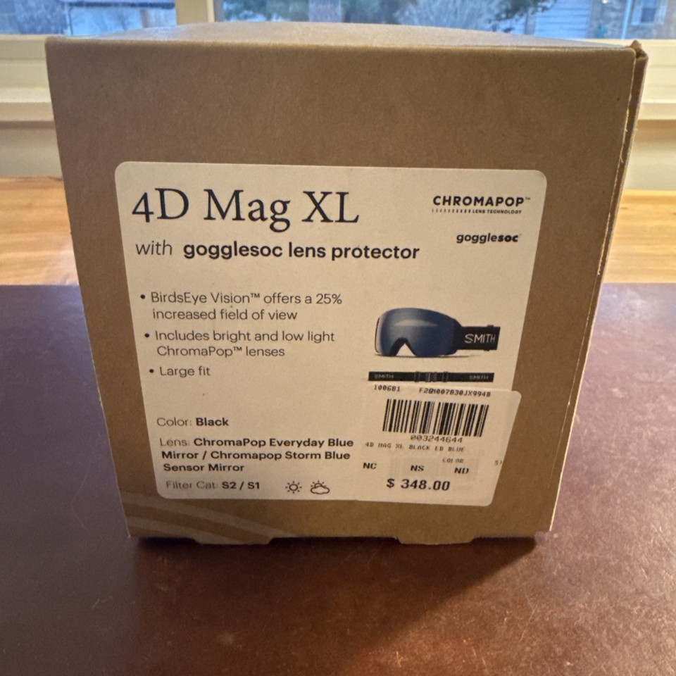 New Smith 4D Mag XL Goggles Black w/ ChromaPOP Everyday Blue AND Storm ...