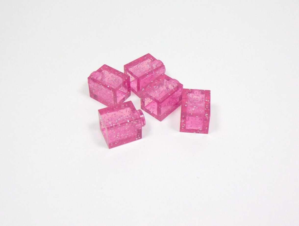 LEGO Lot of 5 Trans Pink Glitter 1x1 Bricks A0 | eBay