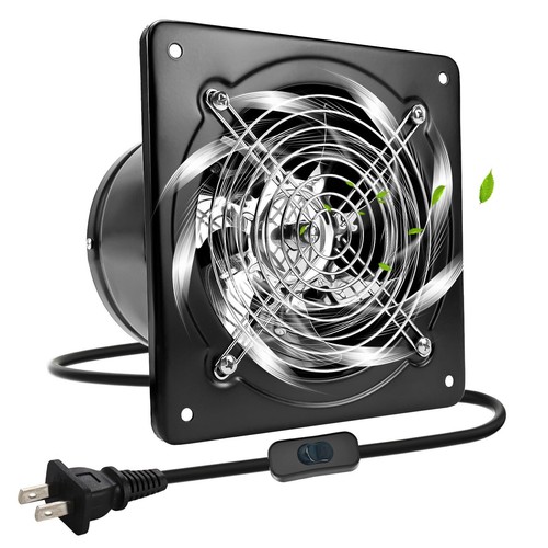 8" Exhaust Fan 682CFM Wall Mounted Vent Fans 110V 80W Extractor Fan w ...