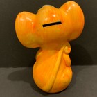 Vintage Paper Mache Mouse Bank Orange with Red Hearts No Stopper | eBay