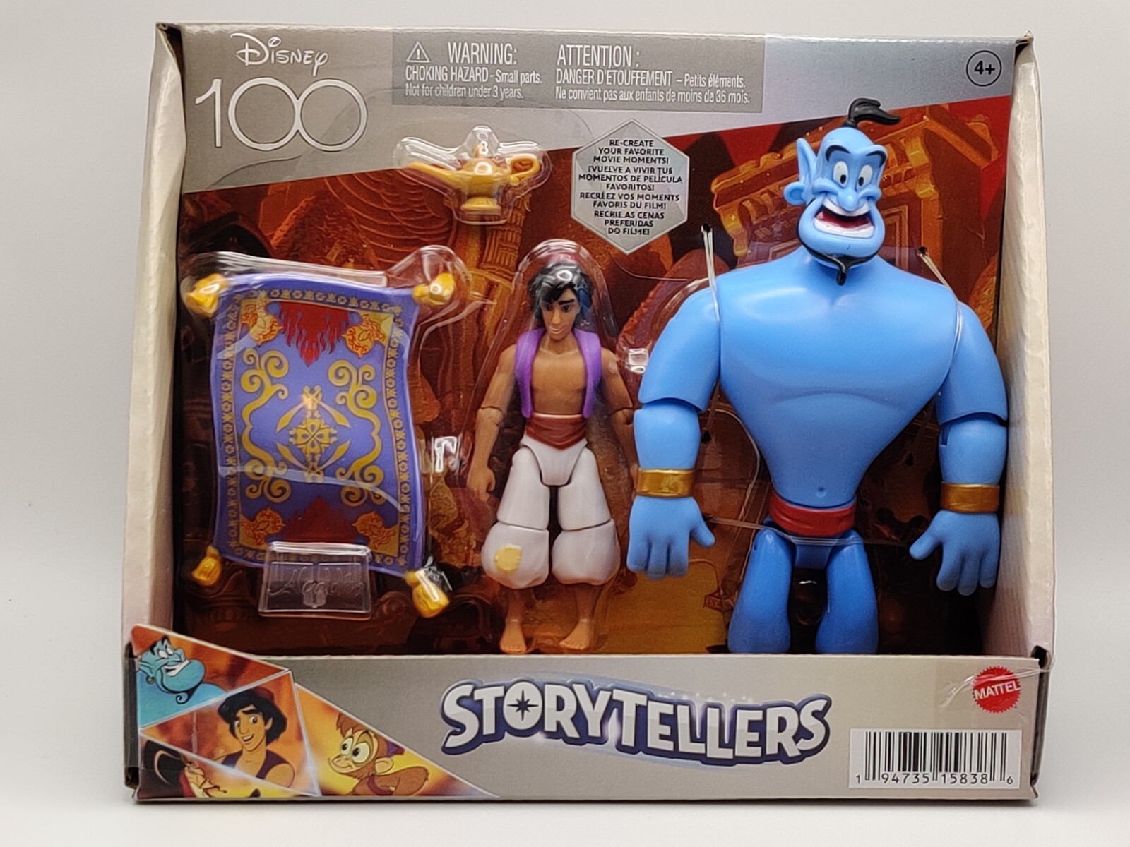 Disney 100 Storytellers Aladdin Action Figures Cave of Wonders 3-Pack ...