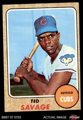 1968 Topps #119 Ted Savage * Cubs COMMON VARIATION 3 - VG | eBay