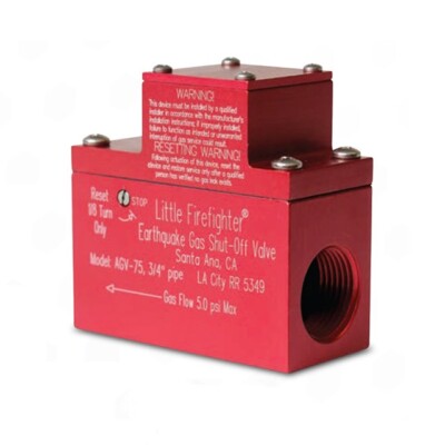 Little Firefighter Seismic Earthquake Seismic Valve 3/4" Horizontal ...