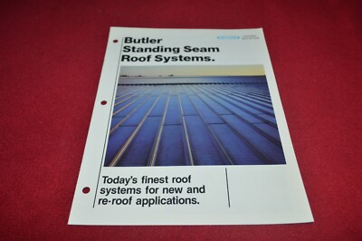 Butler Standing Seam Roof Systems Dealer's Brochure YABE18 | eBay