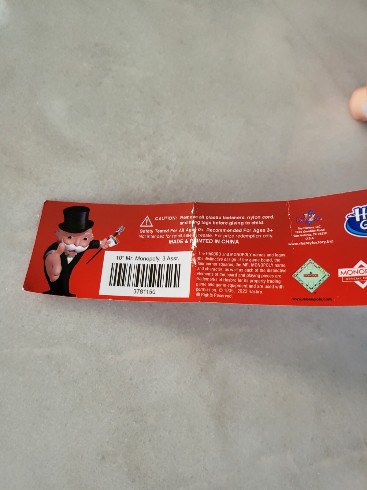 Monopoly Plush Mr. Monopoly Plush Hasbro Gaming Toy Get Out Of Jail ...