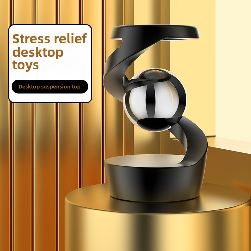 Gravity Defying Kinetic Desk Toy, Desktop Suspended Gyroscope Stress ...
