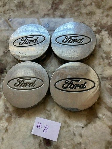 (4) F2C6-1A096-AA chrome wheel button center caps Ford Focus / Escort ...