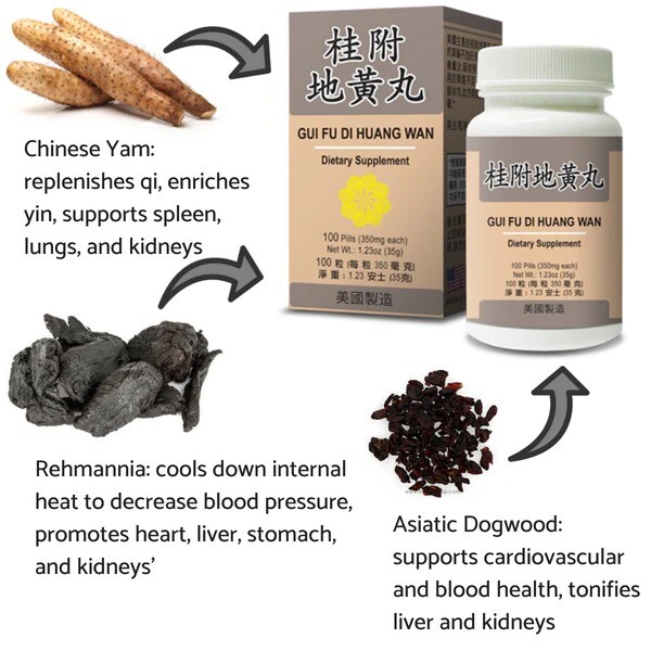 Gui Fu Di Huang Wan For Healthy Kidneys Cold Hands Feet Lacking Energy ...