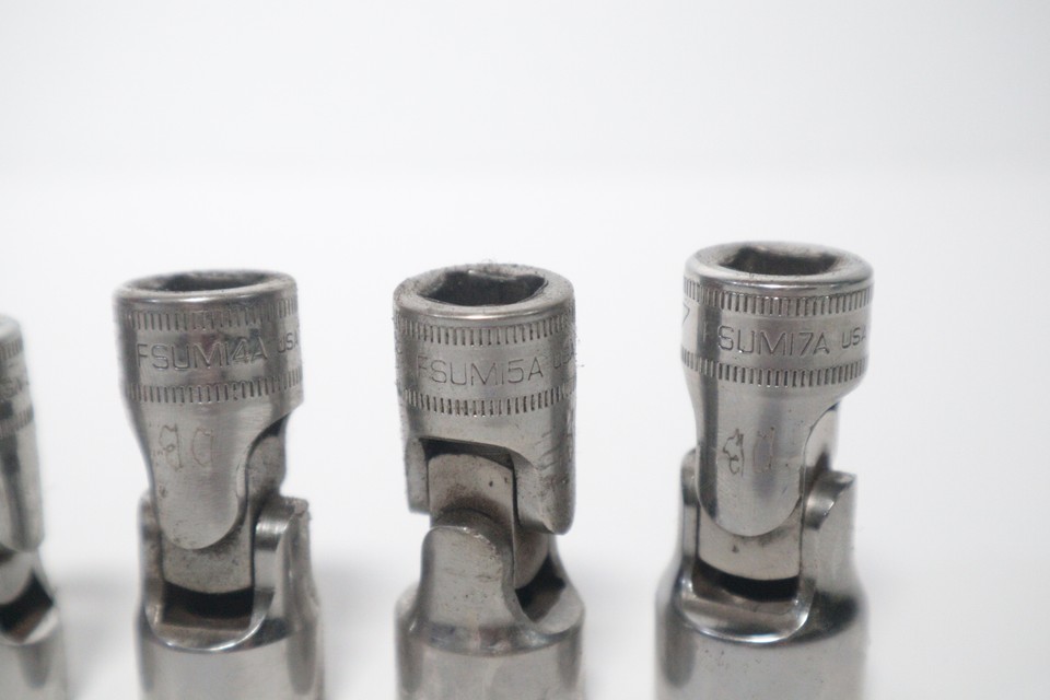 Snap-on Tools 206FSUMA 6-Pc 3/8" Dr 6-Pt Metric Flank Dr Shallow Flex ...