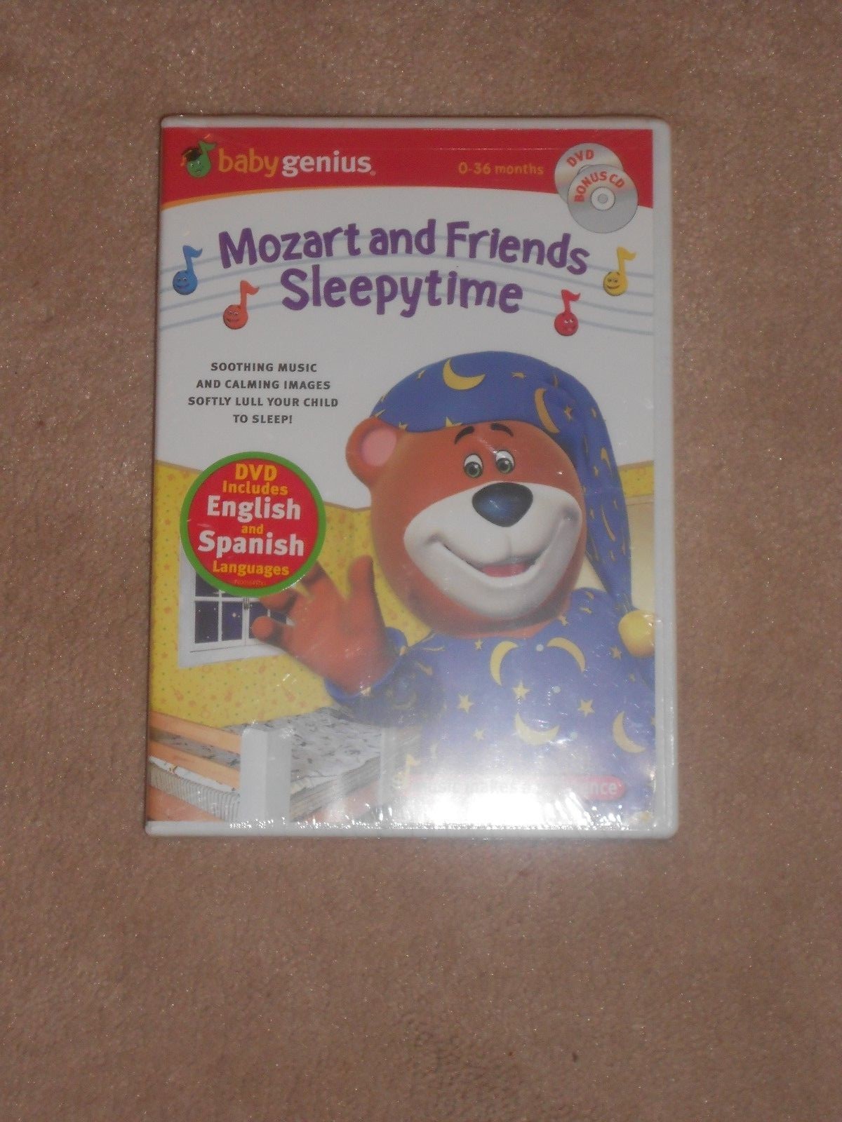 Baby Genius - Mozart and Friends Sleepytime (DVD, 2004), + BONUS CD ...