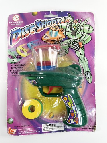 RARE 1990s VINTAGE “DISK SHOOTER” SPACE RAY GUN FOAM DISC’S NEVER ...