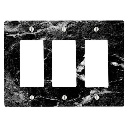 Black Granite Image Light Switch Cover, Outlet, Kitchen Decor, Night ...