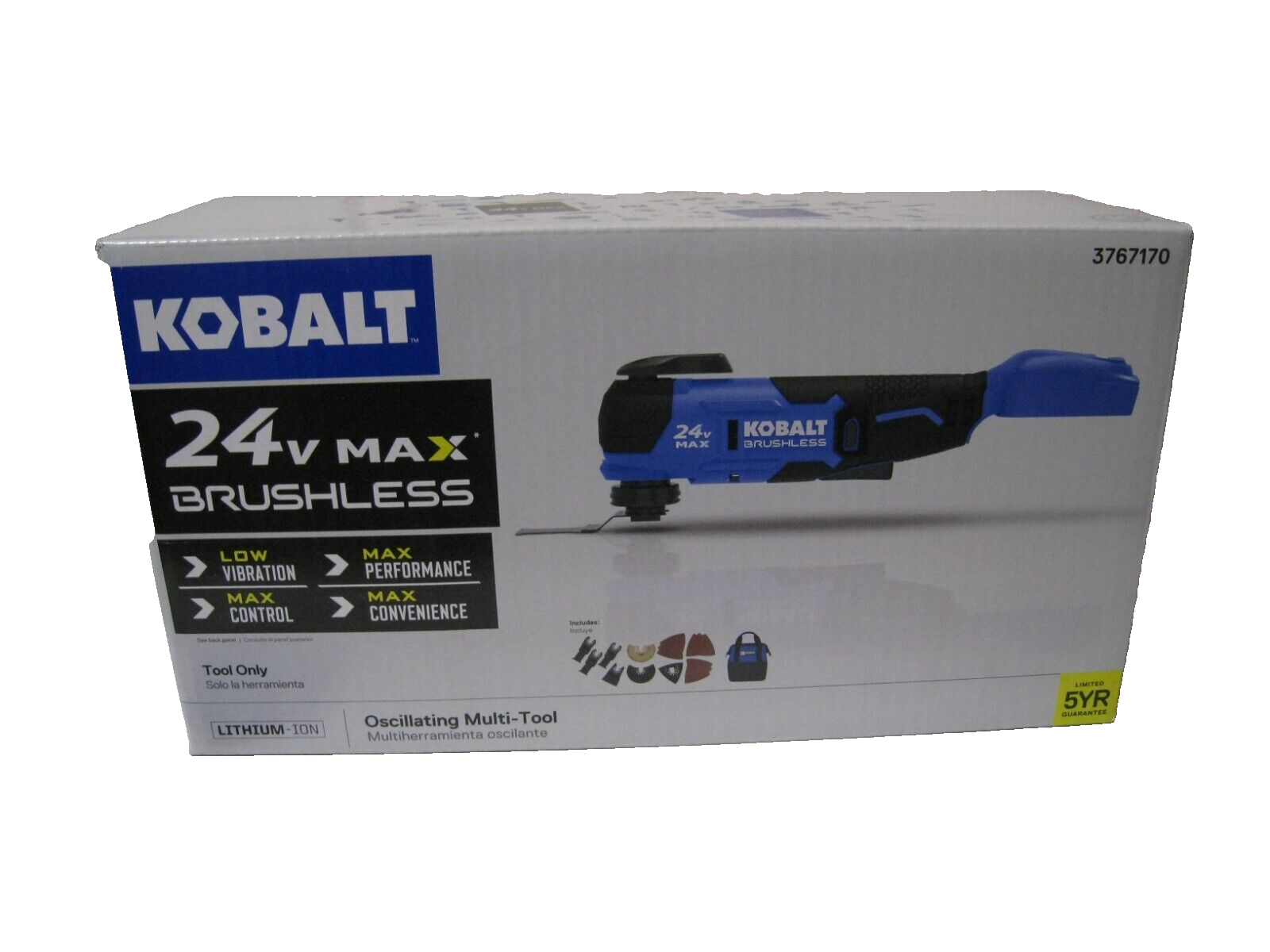 NEW Kobalt 24-Volt Max Variable Speed Brushless Cordless Oscillating ...