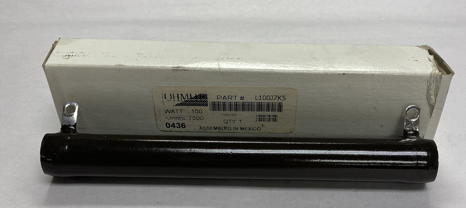 Ohmite 100w 7500 Ohms Vitreous Enamel Power Resistor L100j7k5 for sale ...