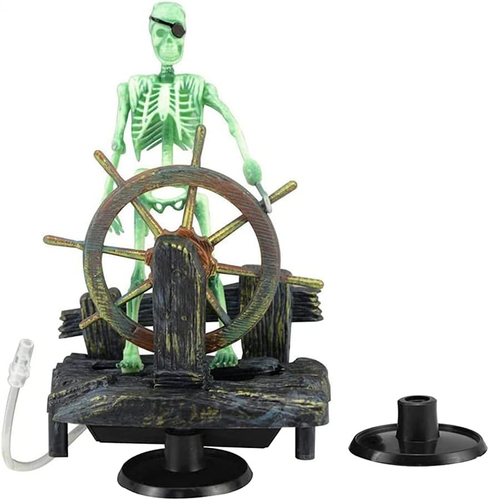 Aquarium Ornament Pirate Captain, Skeleton Seaman Landscape Fish Tank ...
