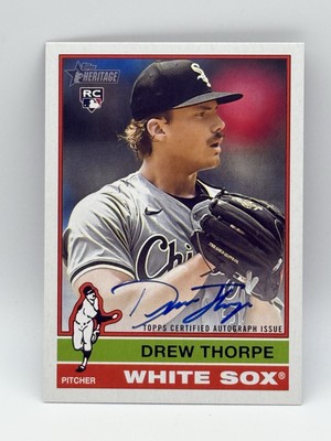 2025 Topps Heritage Drew Thorpe Rookie Auto Real One #ROA-DT White Sox ...