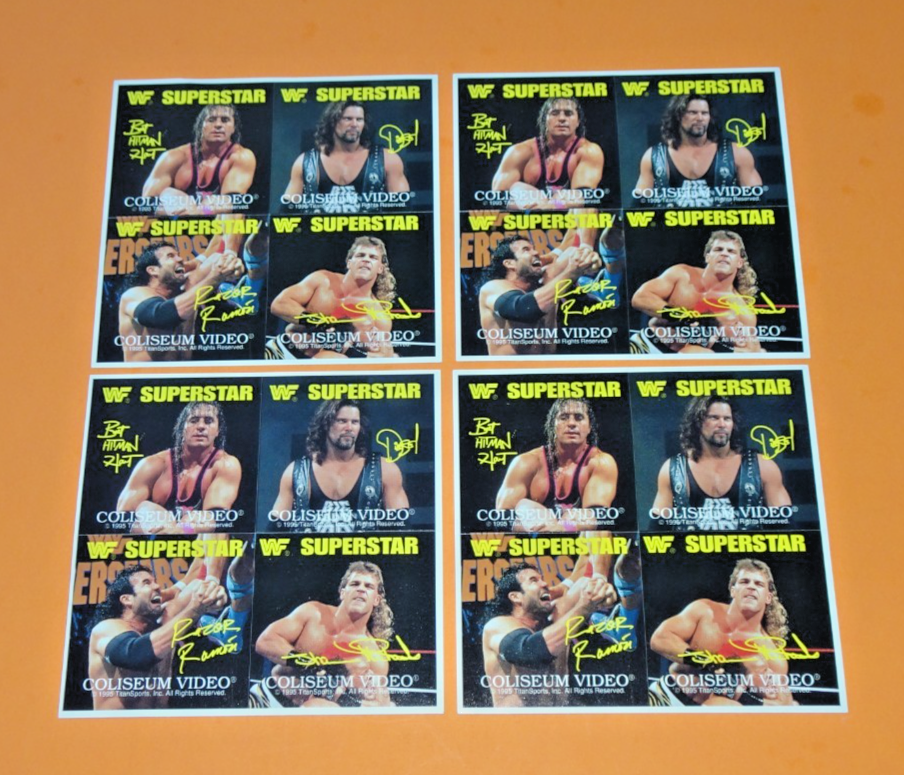 1995 Wrestling Sticker Sheets - WF Superstars - WWF - Coliseum Video ...