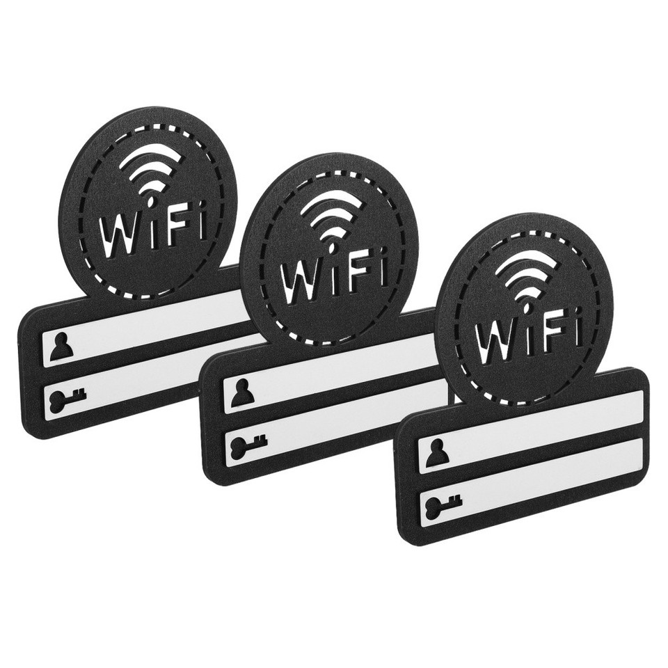3pcs Wooden Wifi Password Sign: Wood Plaque Network Password Display ...