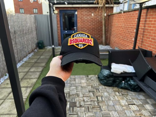 Men's Dsquared2 Patch Baseball Cap / Black / One Size / RRP £125 | eBay UK