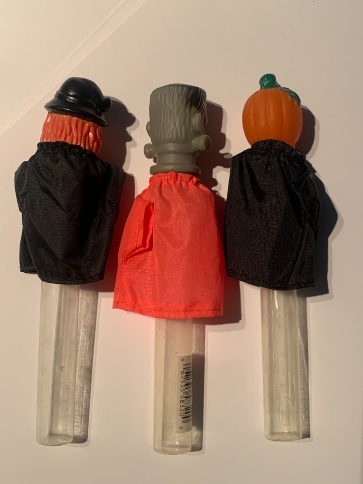 90's Halloween Candy Tube Figures Frankenstein Lot 3x Finger Puppet vtg ...