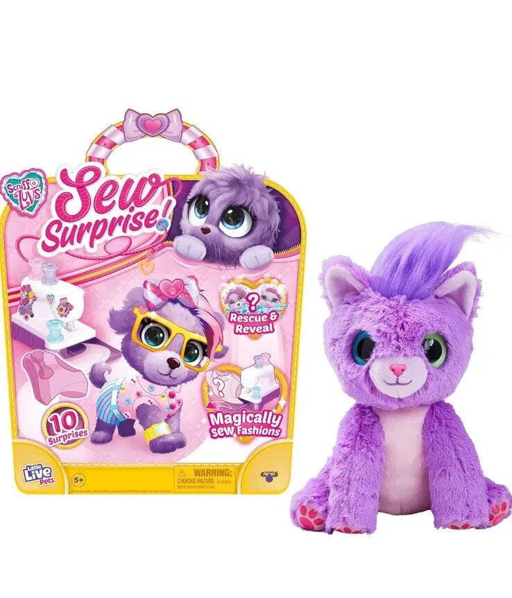 Little Live Pet Scruff-A-Luvs Sew Surprise Fashion Pink Purple Plush | eBay