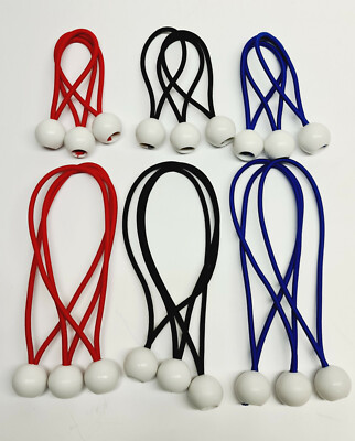 10x Ball Bungee Elastic Bungee Tent Boat Tie Loop Shock Cords Rope Easy ...