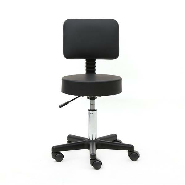 US Adjustable Home office Salon Stool with Backrest 360° Rotating ...
