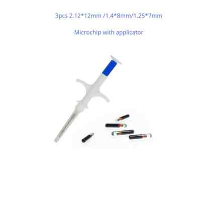 3-Pack of Microchip Smart Identification Pet Transponder RFID Injector ...