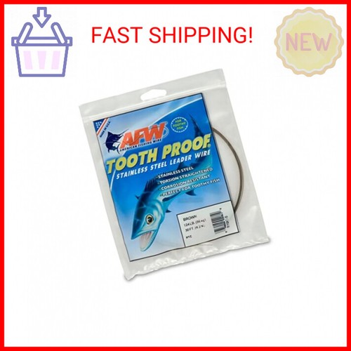 AFW Tooth Proof Stainless Steel Single Strand Hard Leader Wire - Bright ...